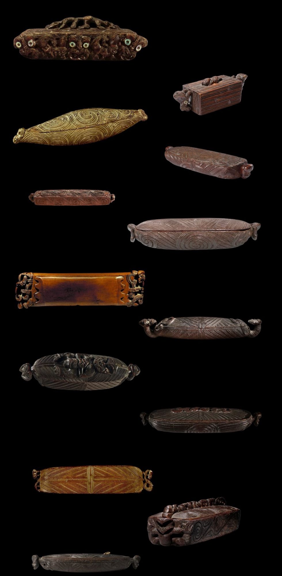 Maori feather box | Maori featherbed / Maori treasure box